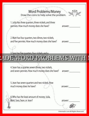4TH GRADE WORD PROBLEMS WITH MONEY - Wadaef
