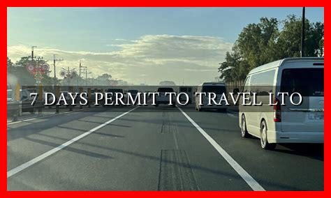 7 DAYS PERMIT TO TRAVEL LTO - Wadaef