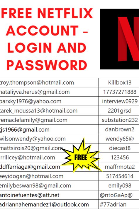 For free netflix account - Wadaef