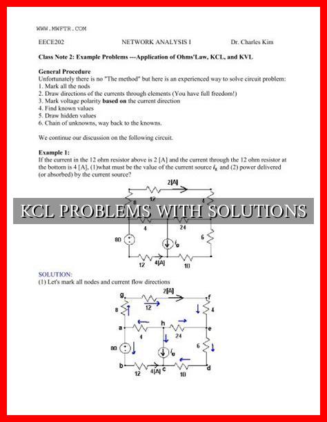 KCL PROBLEMS WITH SOLUTIONS - Wadaef