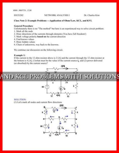KVL AND KCL PROBLEMS WITH SOLUTIONS PDF - Wadaef KVL AND KCL PROBLEMS WITH SOLUTIONS PDF - Wadaef