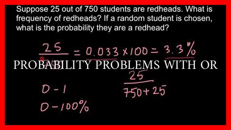 PROBABILITY PROBLEMS WITH OR - Wadaef