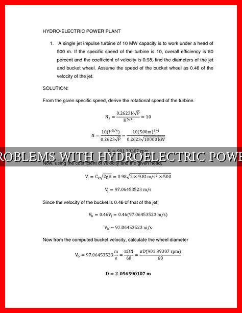 PROBLEMS WITH HYDROELECTRIC POWER - Wadaef