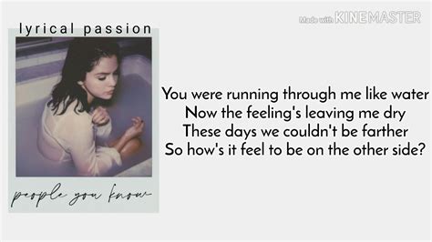 People you know lyrics - Wadaef