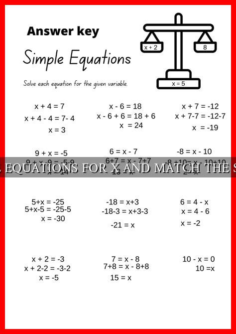 SOLVE THE EQUATIONS FOR X AND MATCH THE SOLUTIONS - Wadaef