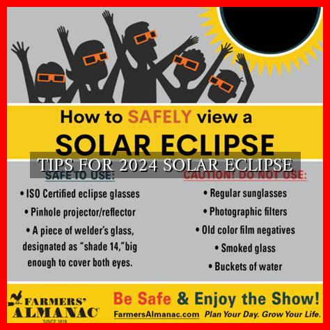 TIPS FOR 2024 SOLAR ECLIPSE - Wadaef