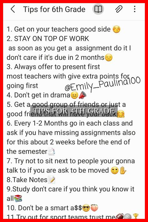 TIPS FOR 4TH GRADE - Wadaef