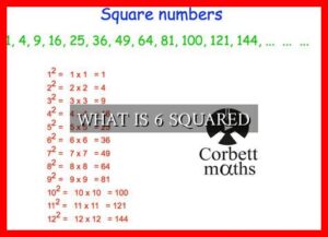 WHAT IS 6 SQUARED - Wadaef