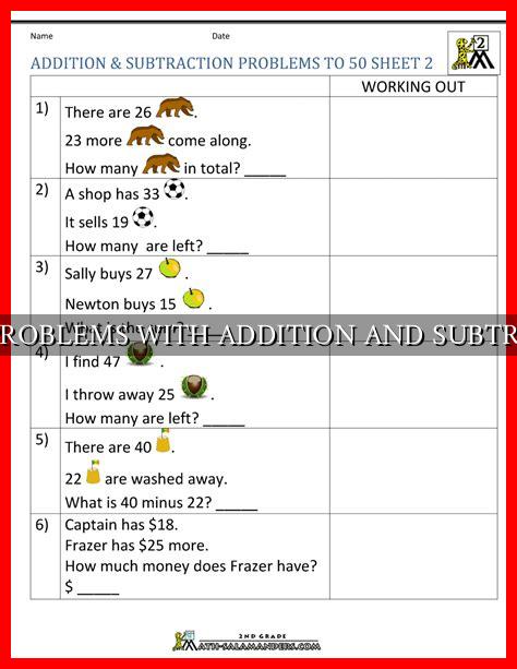 WORD PROBLEMS WITH ADDITION AND SUBTRACTION - Wadaef