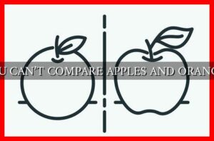 YOU CAN'T COMPARE APPLES AND ORANGES - Wadaef
