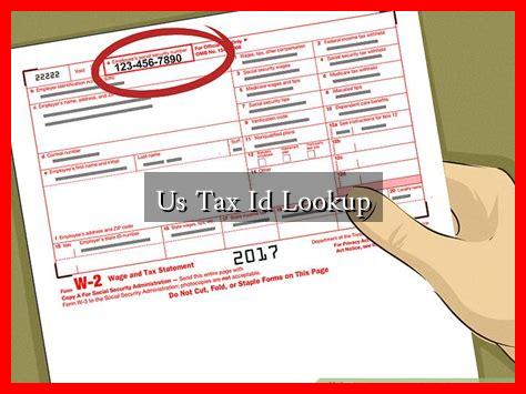 Us Tax Id Lookup - Wadaef