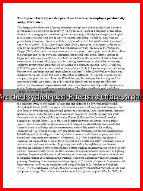 What Are the Psychological Effects of Office Architecture? - Wadaef